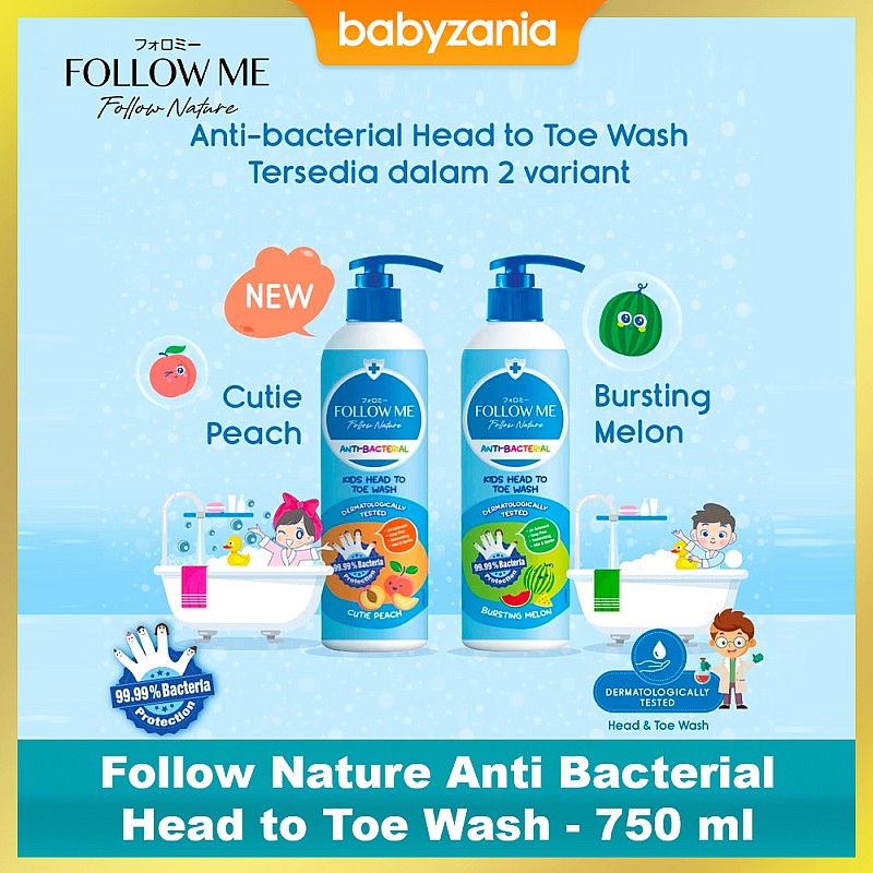 Follow Me Follow Nature Anti Bacterial Head to Toe Wash - 750 ml