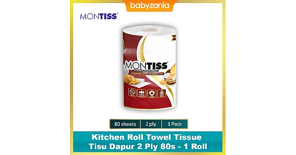 Montiss Kitchen Towell Strong and Absorbent Tissue/Tisu Dapur 1 Roll - 80s