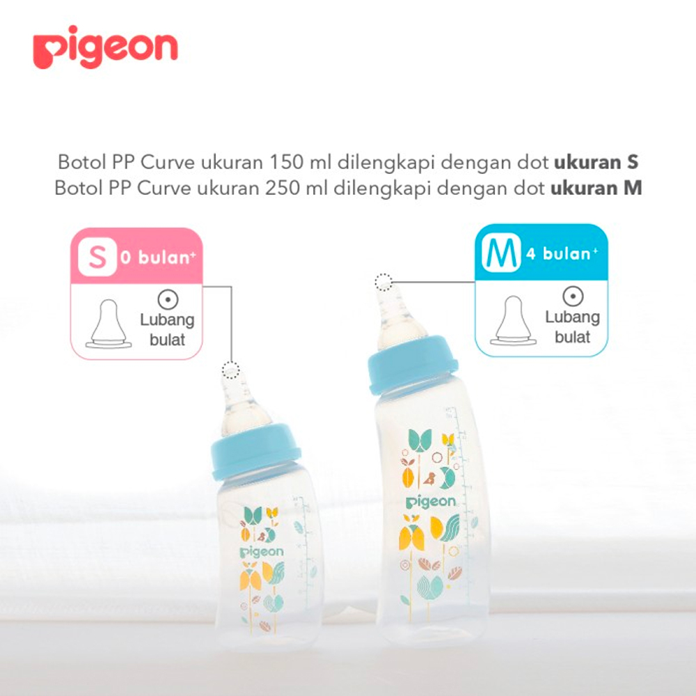 Pigeon Baby Botol Susu Bayi PP Curve - 250 ml
