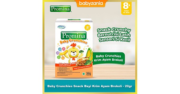Promina Baby Crunchies Snack Bayi Krim Ayam Brokoli - 20gr