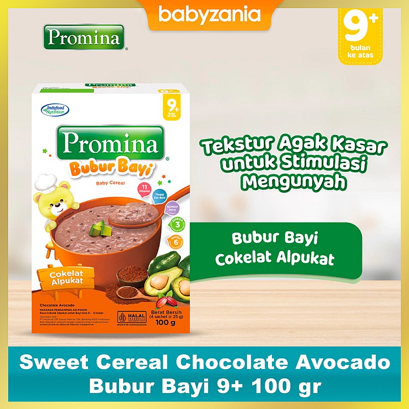 Promina Sweet Cereal Chocolate Avocado Cereal Bayi - 9m+ - 100 gr