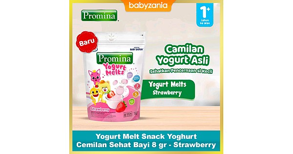 Promina Yogurt Melt Snack Yoghurt Cemilan Sehat Bayi 8 gr - Strawberry
