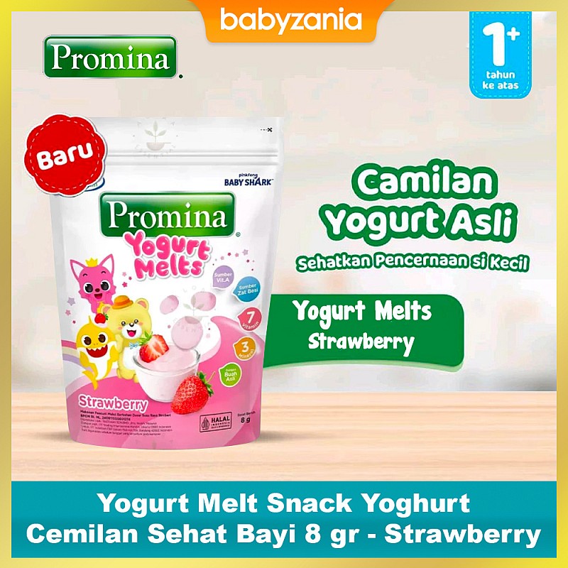 Promina Yogurt Melt Snack Yoghurt Cemilan Sehat Bayi 8 gr - Strawberry