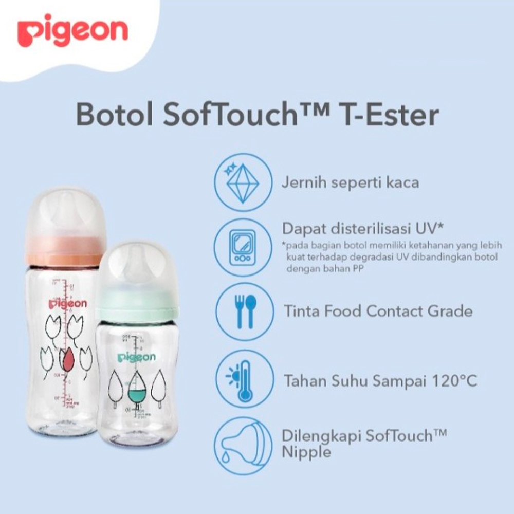 Pigeon T-Ester BPP Bottle Wide Neck Botol Susu Bayi - 200 ml