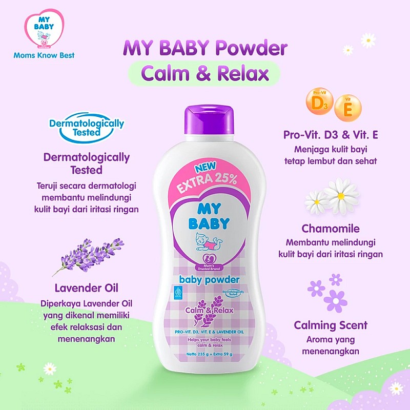 My Baby Powder Bedak Bayi Calm & Relax - 100 gr