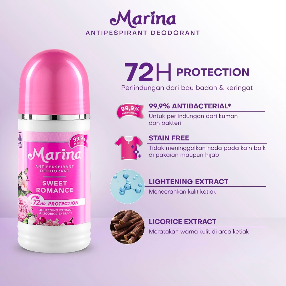 Marina Deodorant Anti Pers Sweet Romance - 50 ml