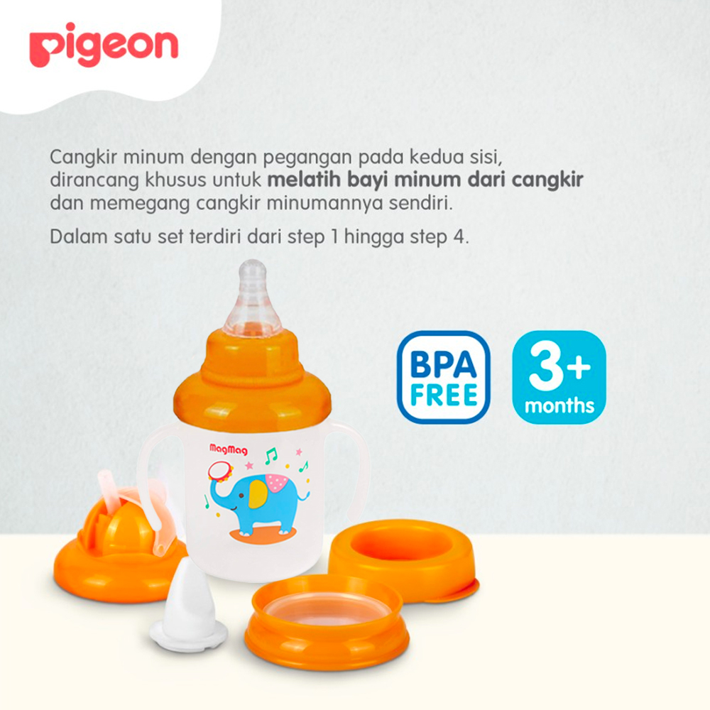 Pigeon Mag Mag All in One Set Training Cup 3m+ - Giraffe