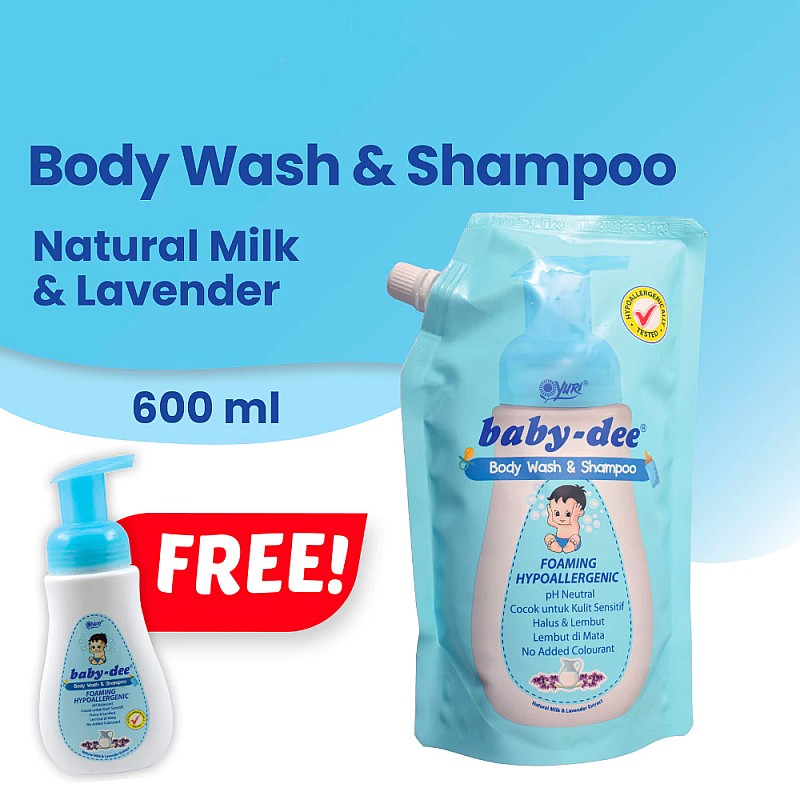 Baby Dee Body Wash and Shampoo Foaming Hypoallergenic - 600ml