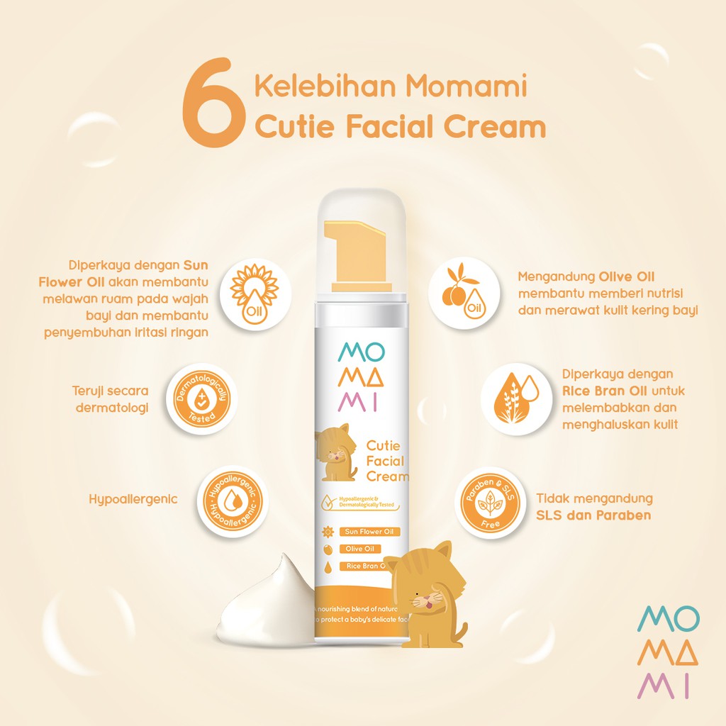 Momami Cutie Facial Cream / Baby Face Cream 50 gr - 2 PACK