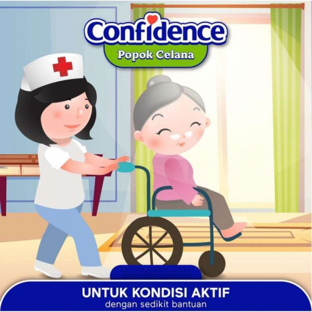 Confidence Popok Dewasa Celana / Adult Diaper Pants Tipis Pas - L 16