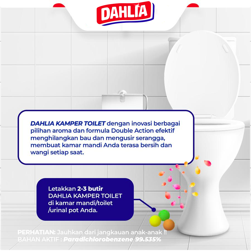 Dahlia Toilet Ball Kamper Toilet - 5 Pcs
